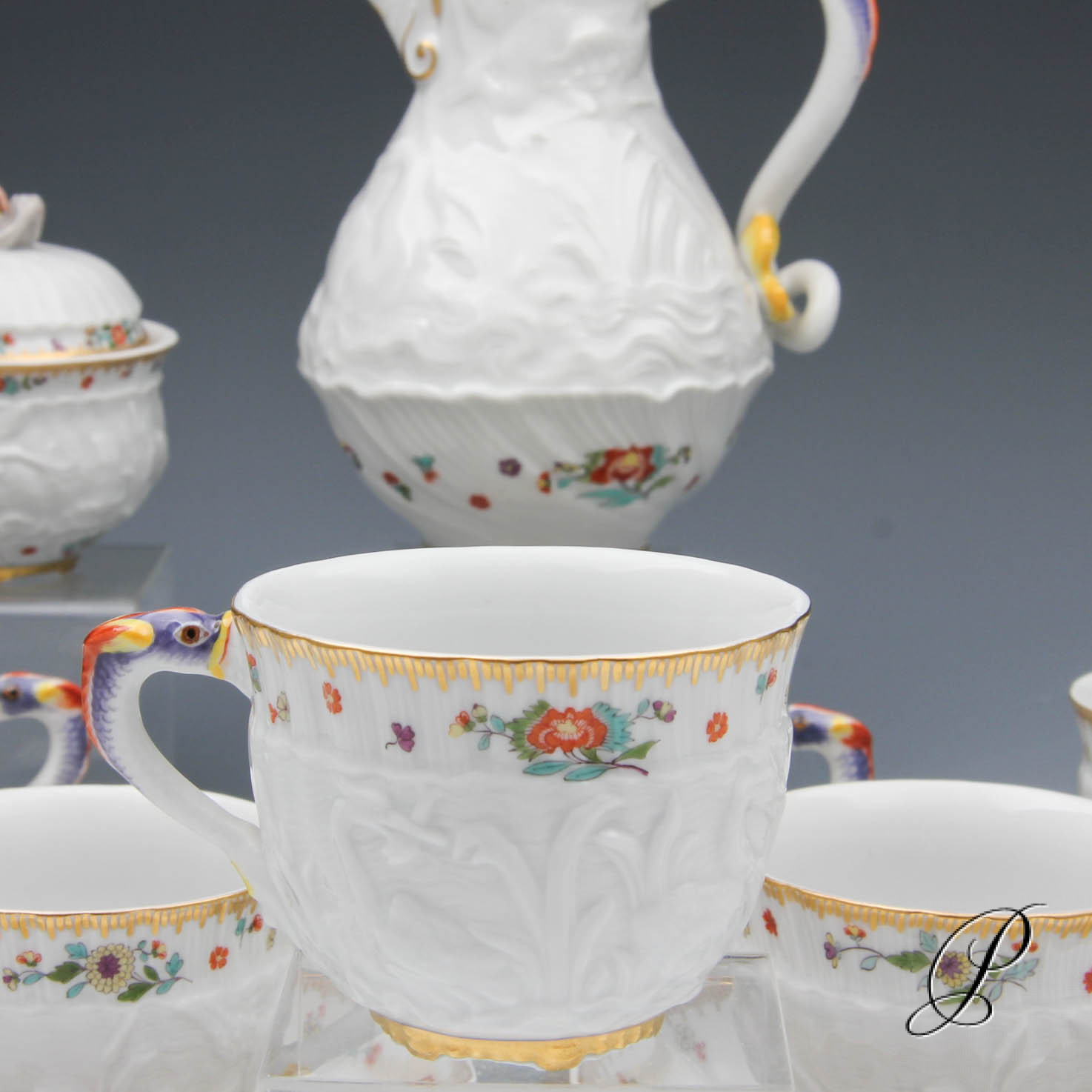 Mokkaservice Schwanendessin / Schwanenservice Meissen 1.Wahl | Porzellan & Porcelain